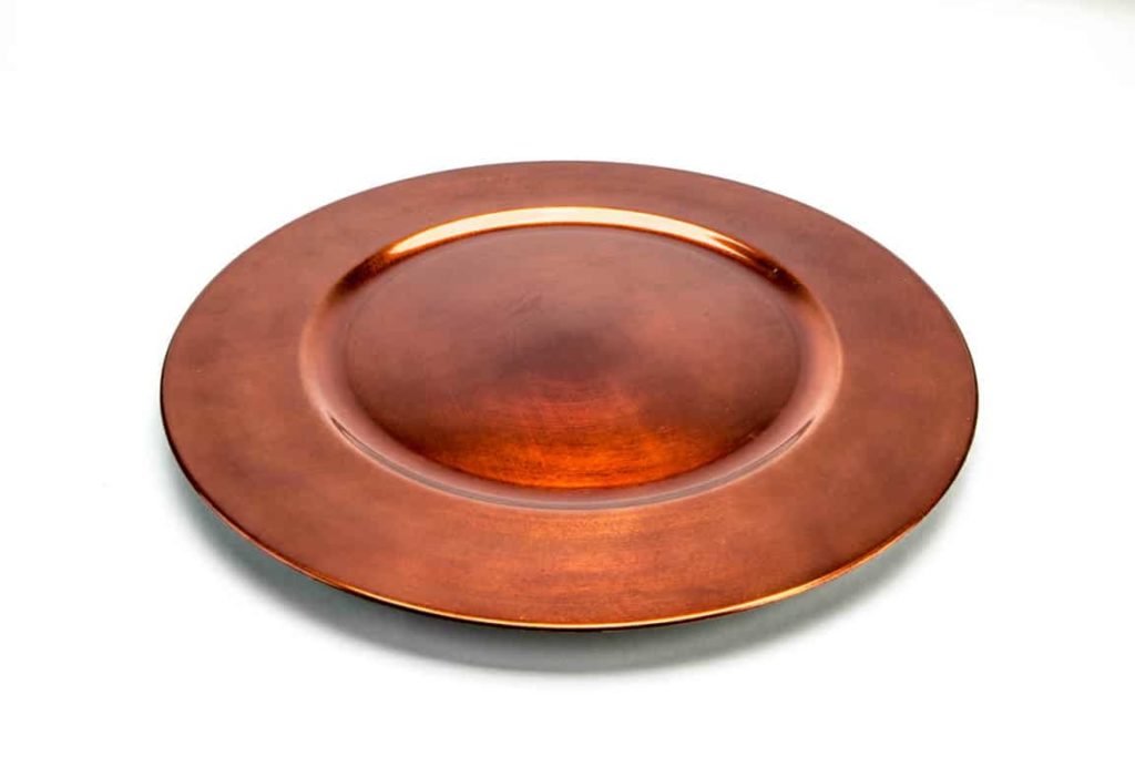 Copper Lacquer Charger - Stuart Event Rentals