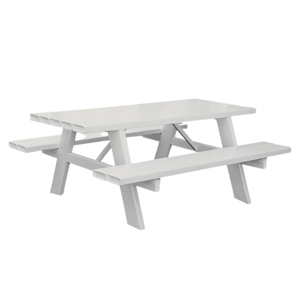 Picnic Table - White - Stuart Event Rentals