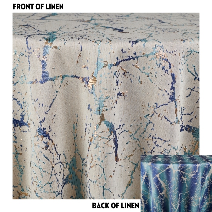Marble Sky Blue Linen - Stuart Event Rentals