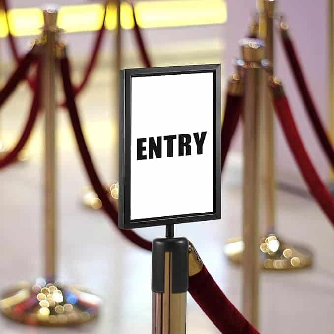 Stanchion Sign Holder Frame - Stuart Event Rentals
